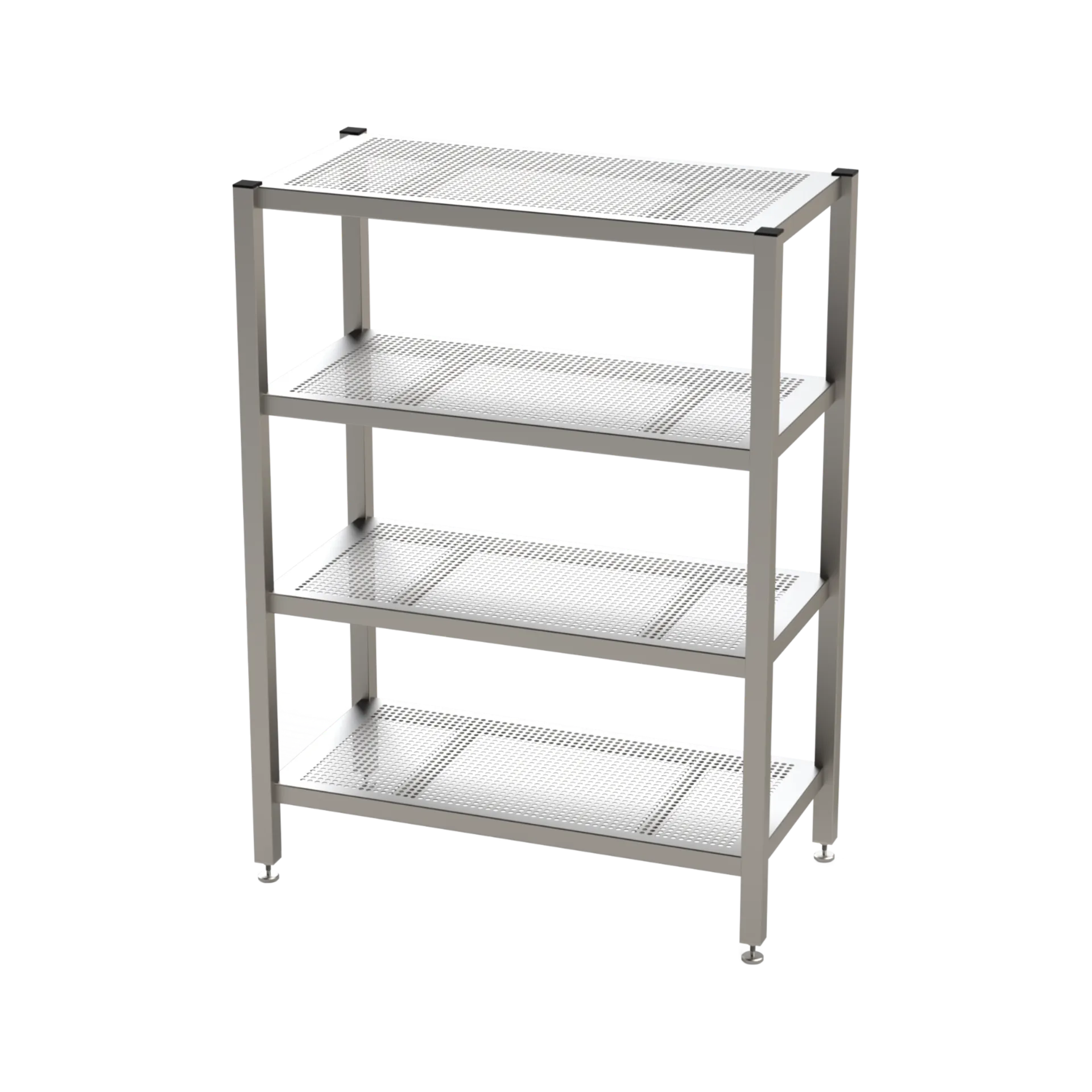 Stainless steel shelf clean room, 4 perforated shelves ️ Order here